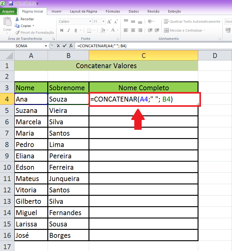 Como Utilizar A Fun o CONCATENAR No Excel Blog De Inform tica
